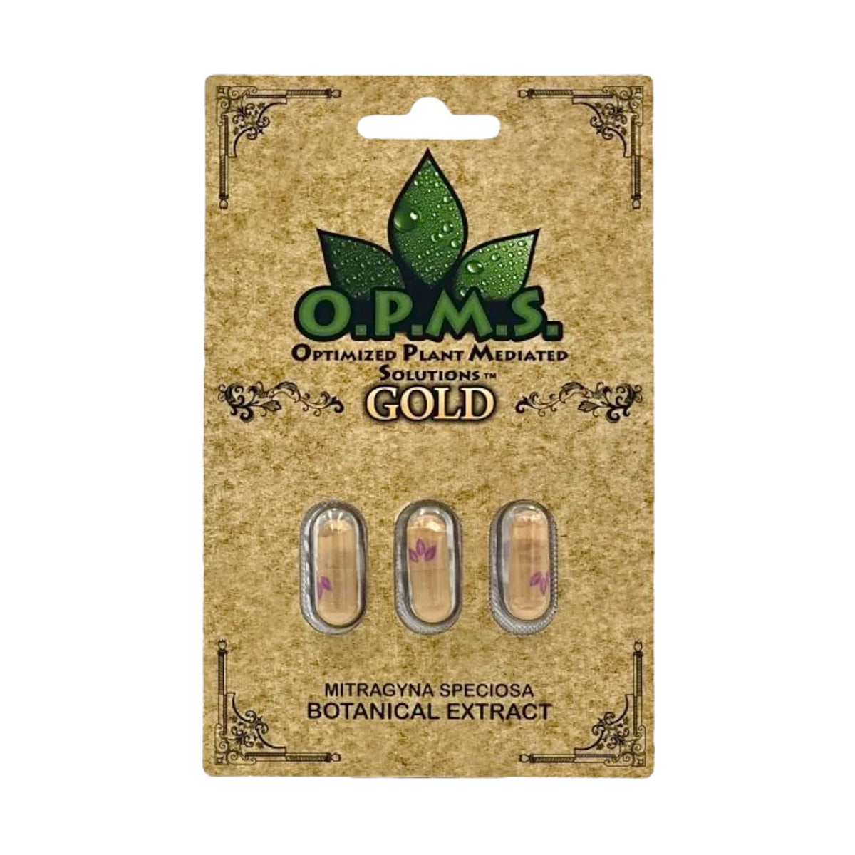 OPMS Black & Gold Kratom Extract Capsules – University Vape